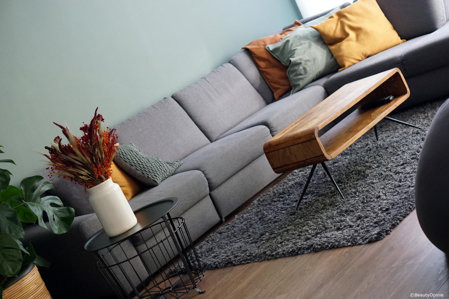 Groene muur - Mini make-over van de woonkamer