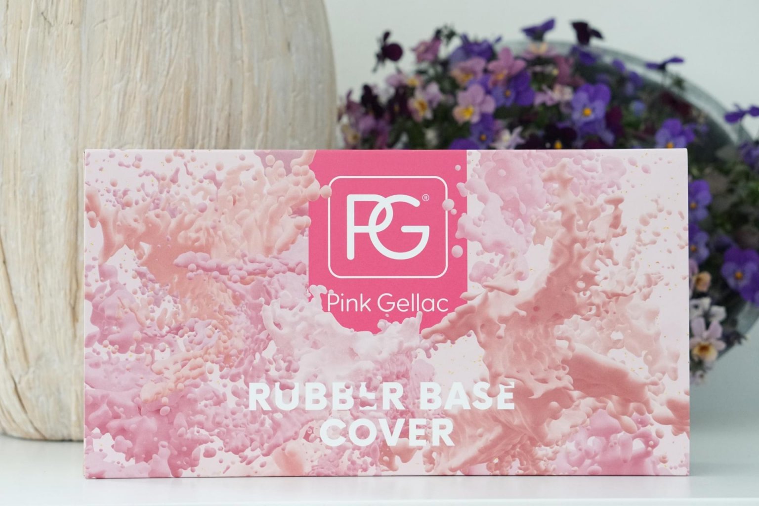 Pink Gellac Rubber Base Cover swatches - BeautyOpinie